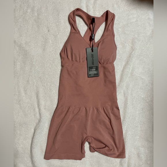 Bo+Tee | Tops | Figure Open Back Define Luxe Unitard In Dusty Mauve ...